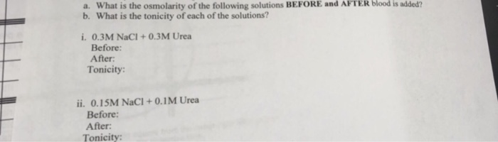 Solved a. What is the osmolarity of the following solutions | Chegg.com