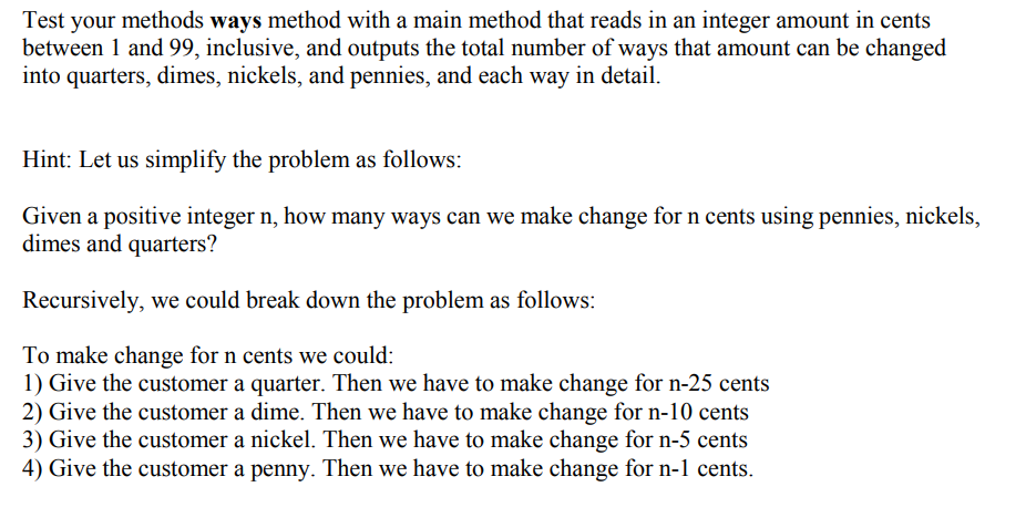 Problem Develop A Recursive Method To Determine The 5765