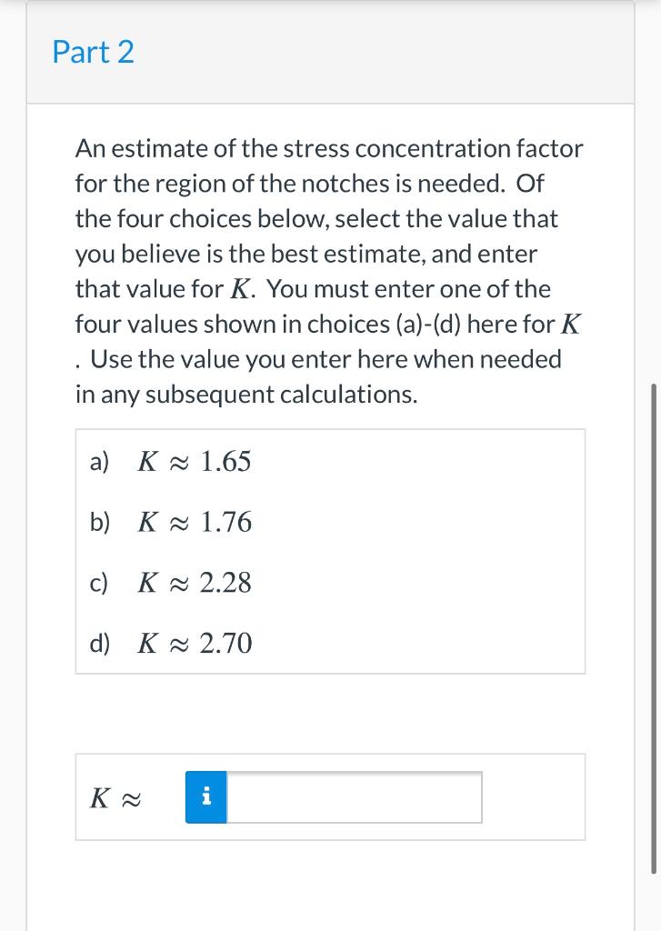 Solved The notched bar shown in the figure is subjected to a | Chegg.com