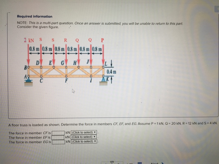 Solved Required information NOTE: This is a multi-part | Chegg.com
