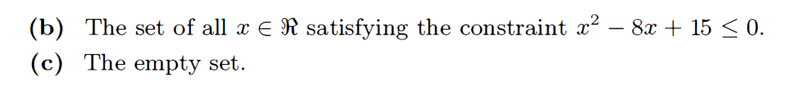 Solved Exercise 2.1 For each one of the following sets, | Chegg.com