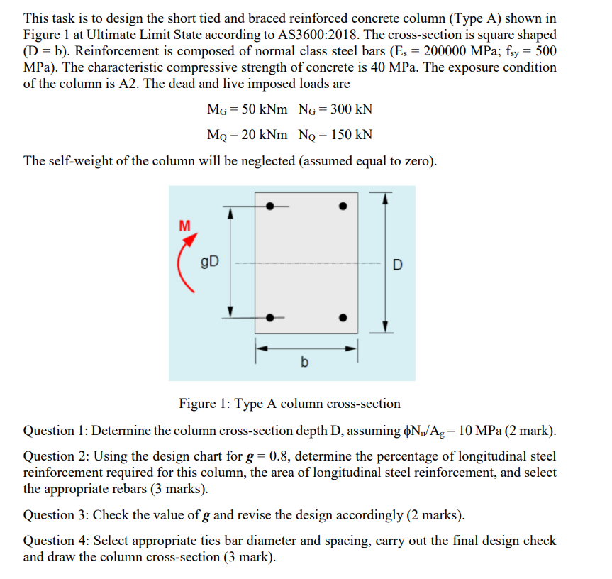 Solved This task is to design the short tied and braced | Chegg.com