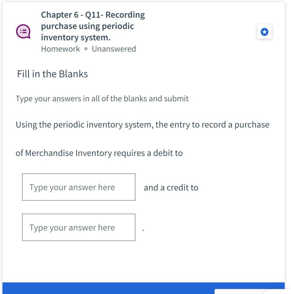 Solved Chapter 6 - Q11- Recording purchase using periodic | Chegg.com