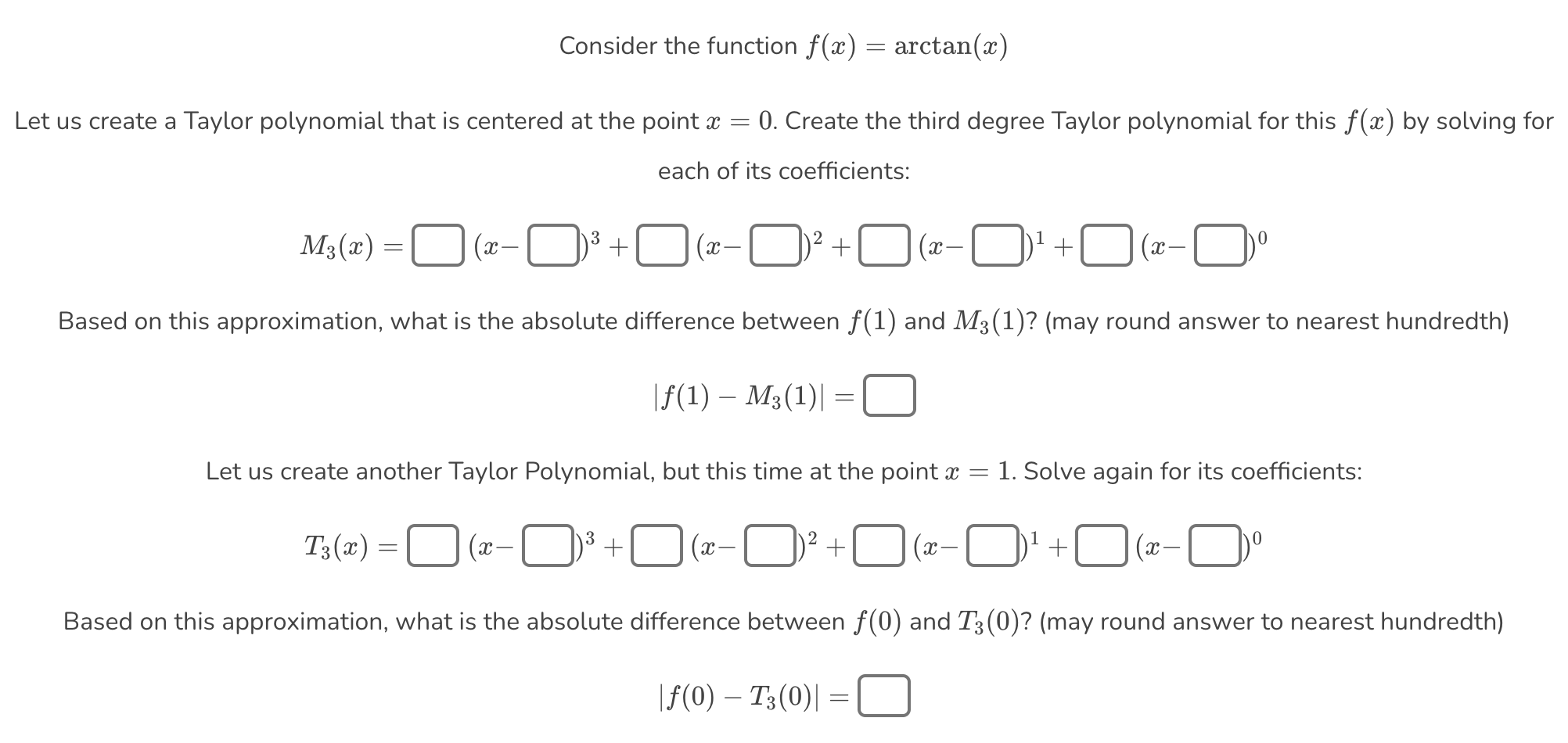 Solved Consider the function f(x)=arctan(x)Let us ﻿create a | Chegg.com