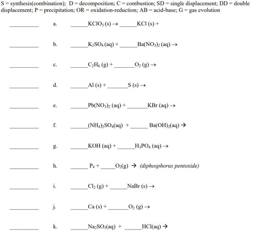 Solved S = synthesis(combination); D = decomposition; C = | Chegg.com