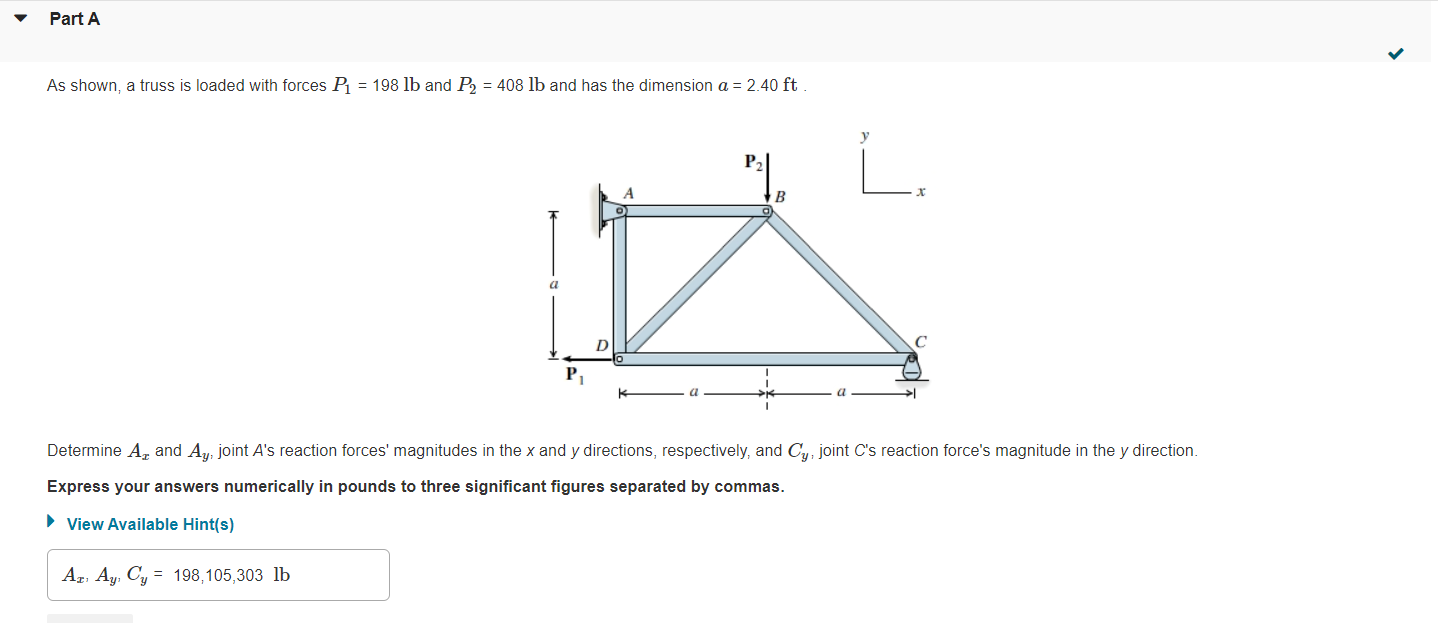 [solved] As Shown A Truss Is Loaded With Forces P {1}