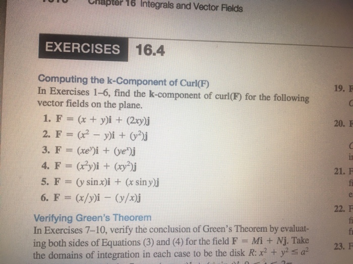 Solved Chapter 16 Integrals And Vector Fields Enercises 16 4