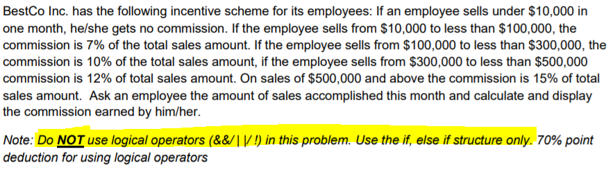 Solved BestCo Inc. has the following incentive scheme for | Chegg.com