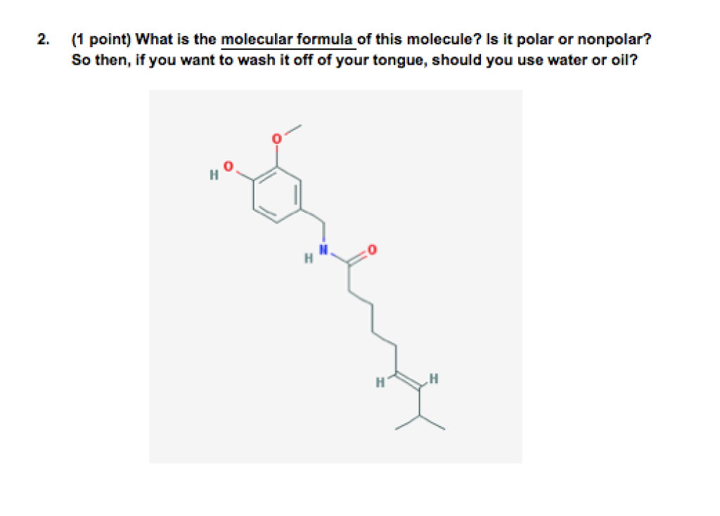 Oil Molecule Nonpolar