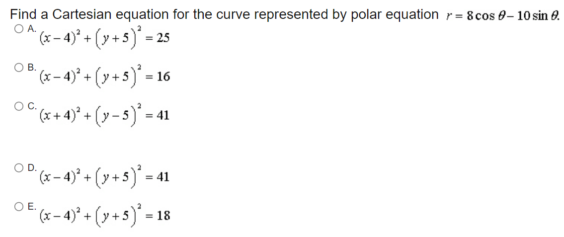 Solved Find a Cartesian equation for the curve represented | Chegg.com