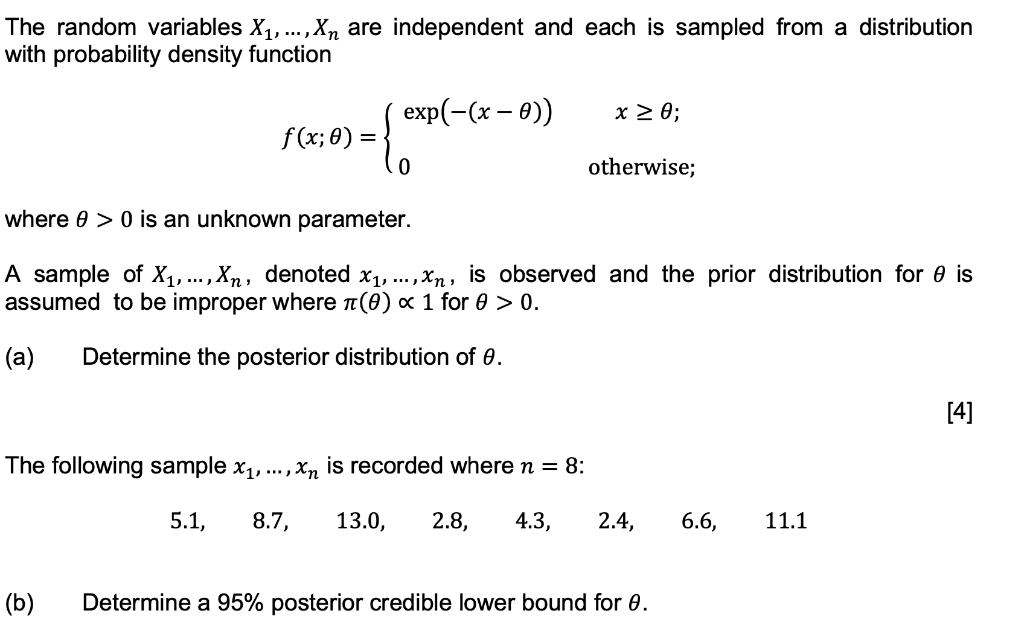 Solved The random variables X1,…,Xn are independent and each | Chegg.com