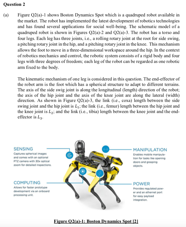 Solved Question 2 (a) Figure Q2(a)-1 shows Boston Dynamics | Chegg.com