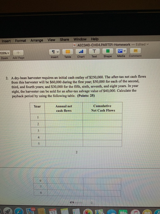 Solved Insert Format Arrange View Share Window Help | Chegg.com