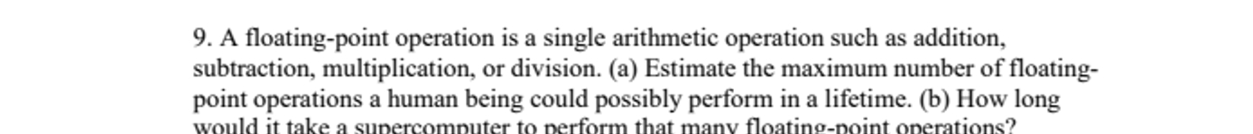 Solved A floating-point operation is a single arithmetic | Chegg.com