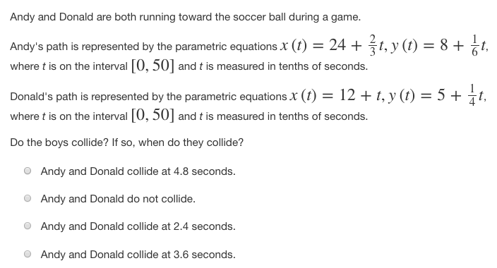 Solved Andy and Donald are both running toward the soccer | Chegg.com