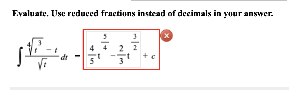 Solved Evaluate. Use reduced fractions instead of decimals | Chegg.com
