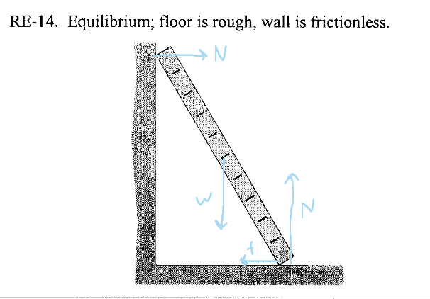 Solved Since the ladder is in equilibrium, the sum of the | Chegg.com