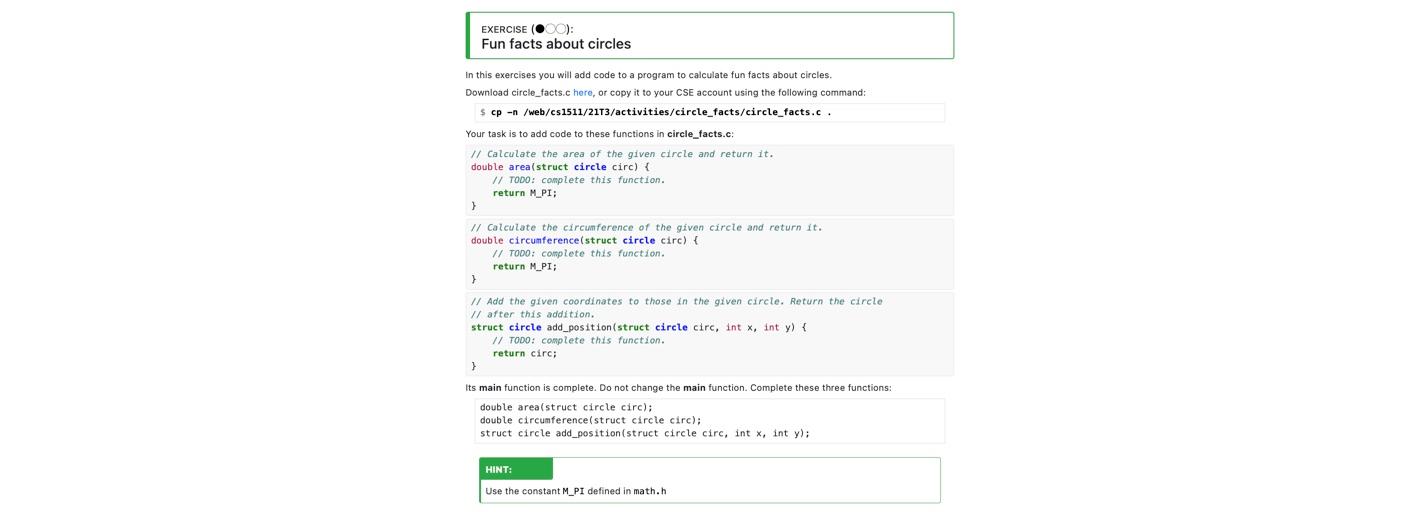 Solved EXERCISE (00): Fun facts about circles In this | Chegg.com