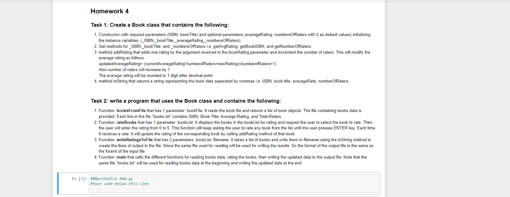 Solved Task 1: Create a Book class that contains the | Chegg.com