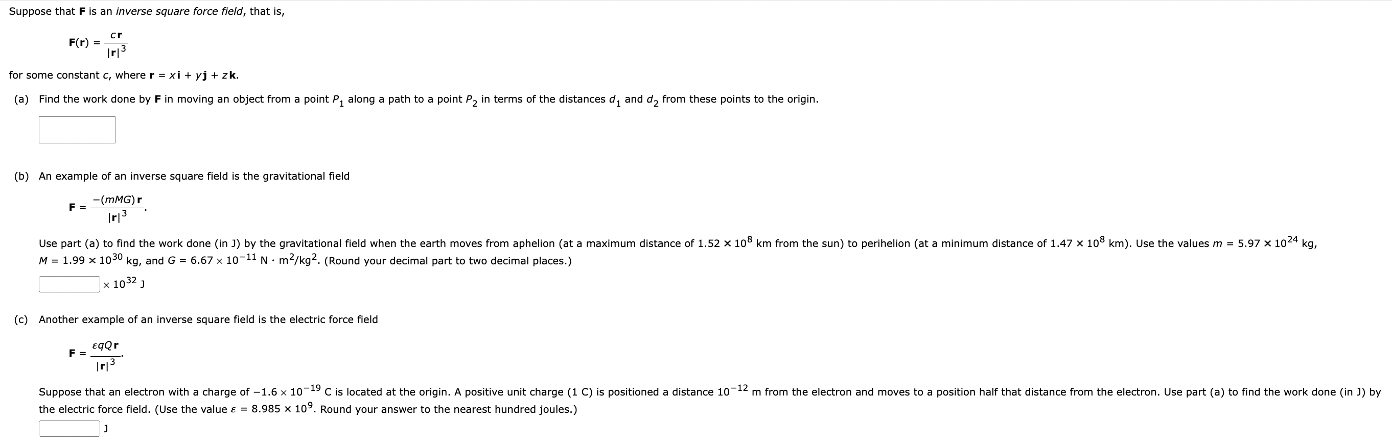 Solved Suppose that F is an inverse square force field, that | Chegg.com
