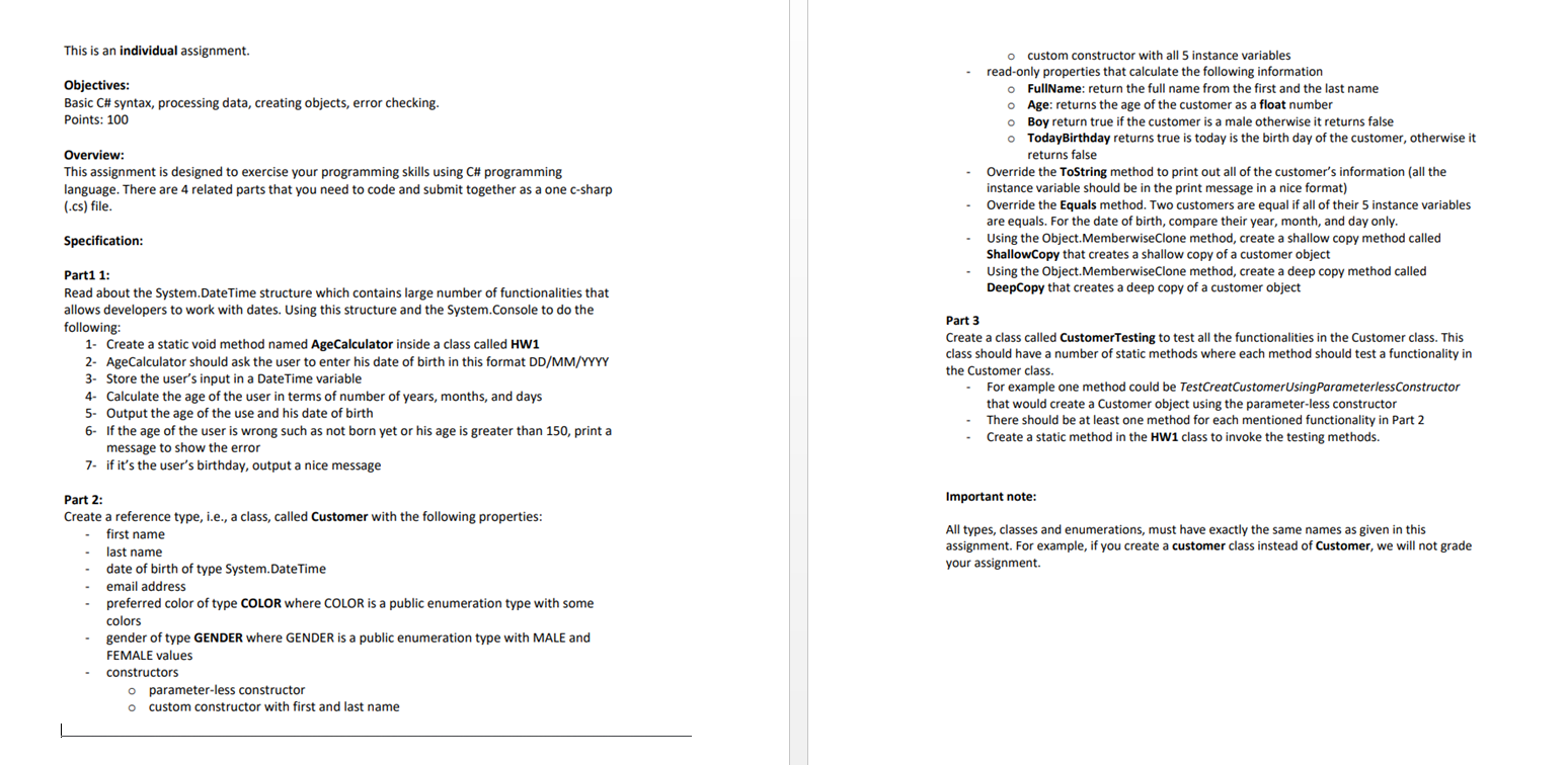 This Is An Individual Assignment Objectives Basic 