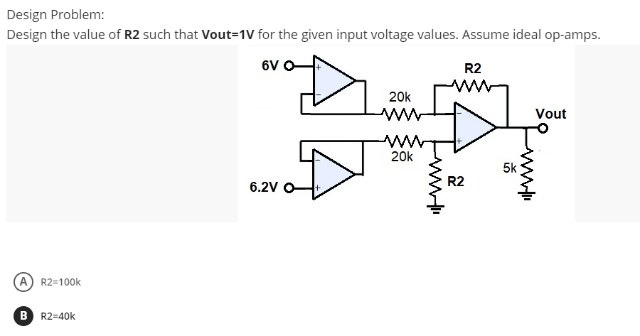 Solved Design Problem: Design the value of R2 such that | Chegg.com