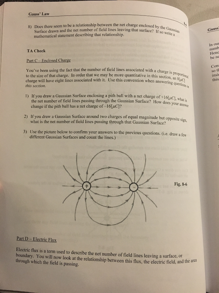 Solved Gauss' Law enclosed by the Gaussian at surface? If so | Chegg.com