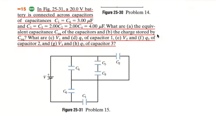 Solved ∙15 In Fig. 25-31, a 20.0 V battery is connected | Chegg.com
