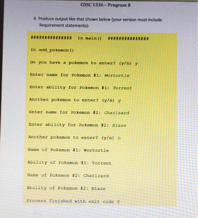 Solved Cosc 1336 Program 8 Use The Course Material Located 
