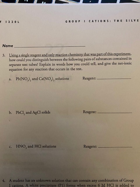 Solved Using a single reagent and only reaction chemistry | Chegg.com