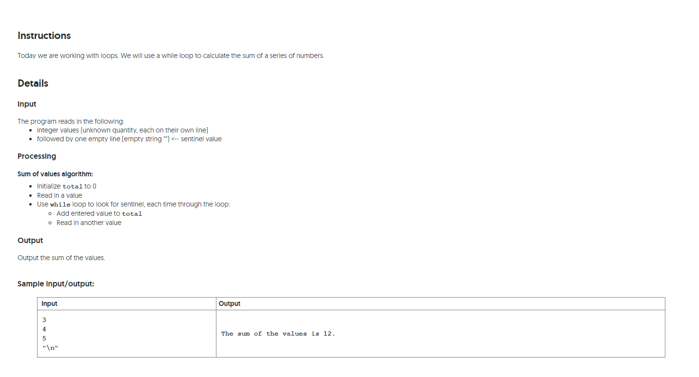 Solved Instructions Today we are working with loops. We will | Chegg.com