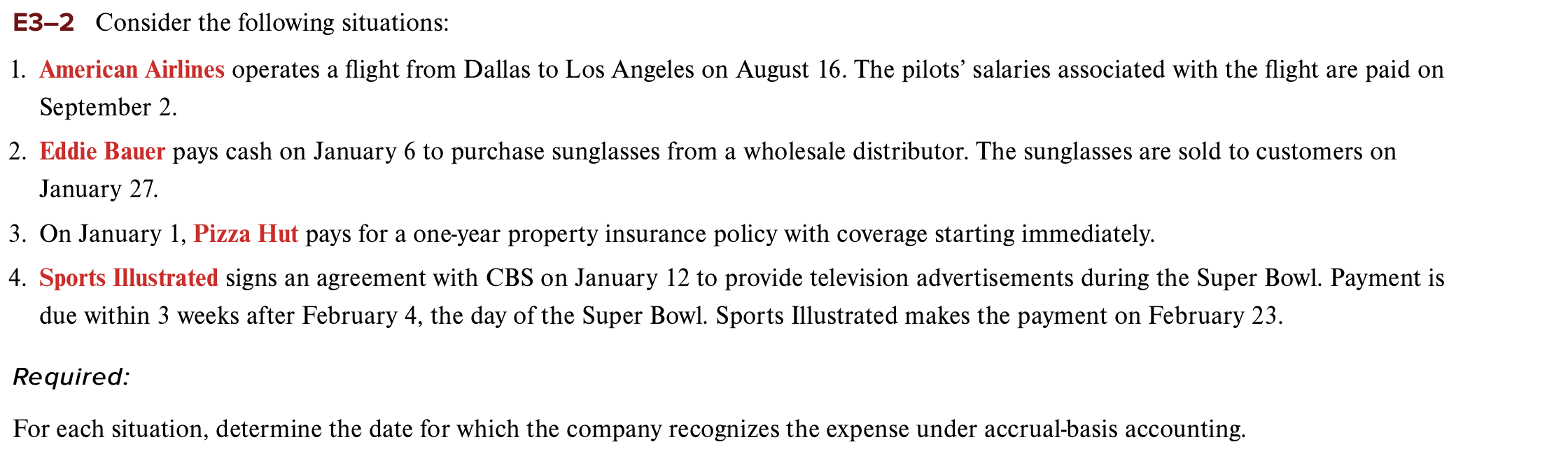 Solved E3-2 Consider the following situations: 1. American | Chegg.com