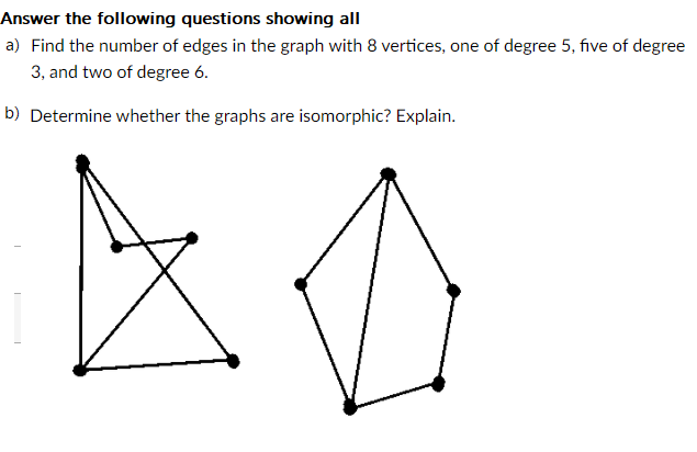 Solved Answer the following questions showing all a) Find | Chegg.com