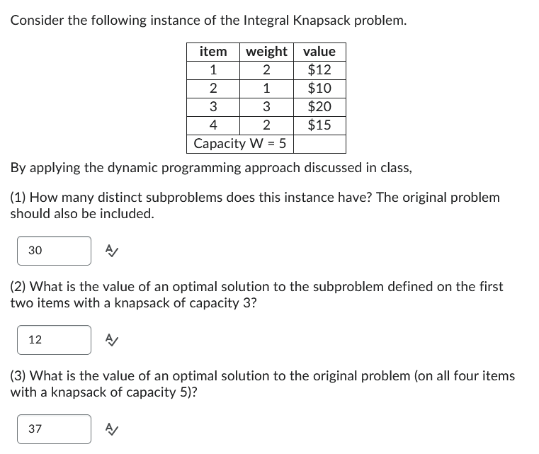Solved Consider the following instance of the Integral | Chegg.com