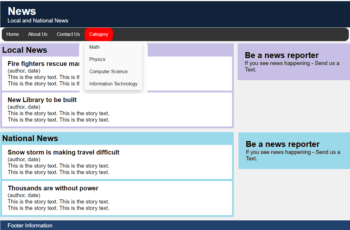 Solved Replicate the attached two images into HTML files. | Chegg.com