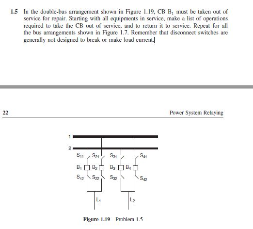 Solved In the double-bus arrangement shown in Figure 1.19, | Chegg.com