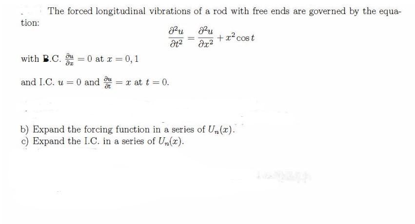 Solved For parts b and c, please write out the complete | Chegg.com