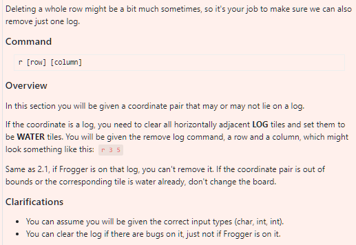 Solved using C program to make a CS Frogger game - trying | Chegg.com