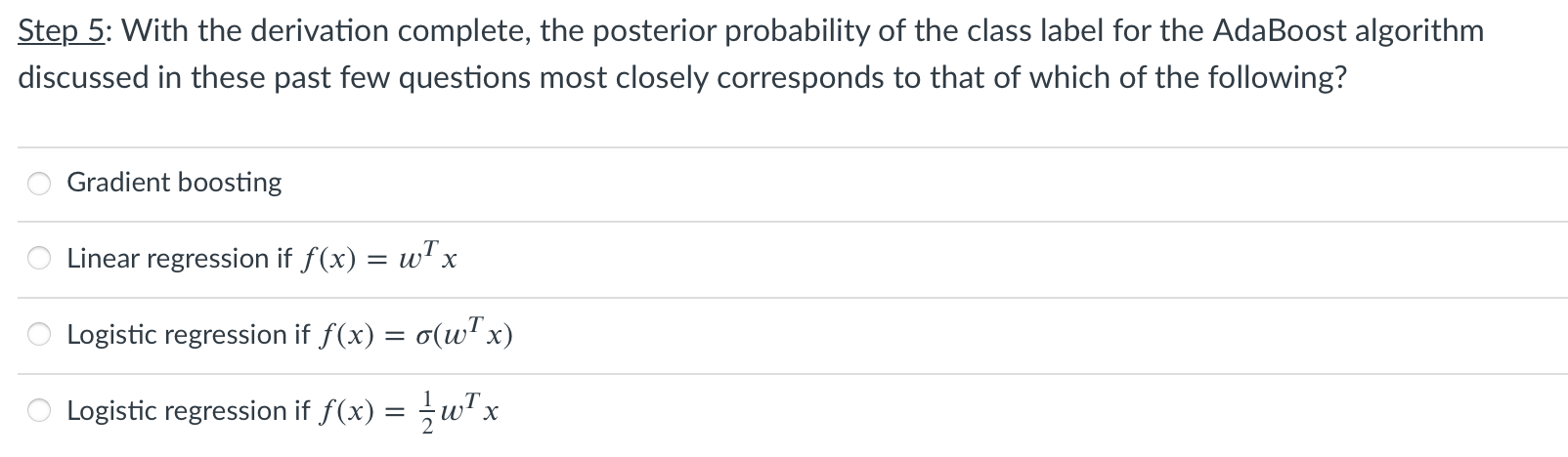 Solved As discussed in class, we discussed that AdaBoost | Chegg.com