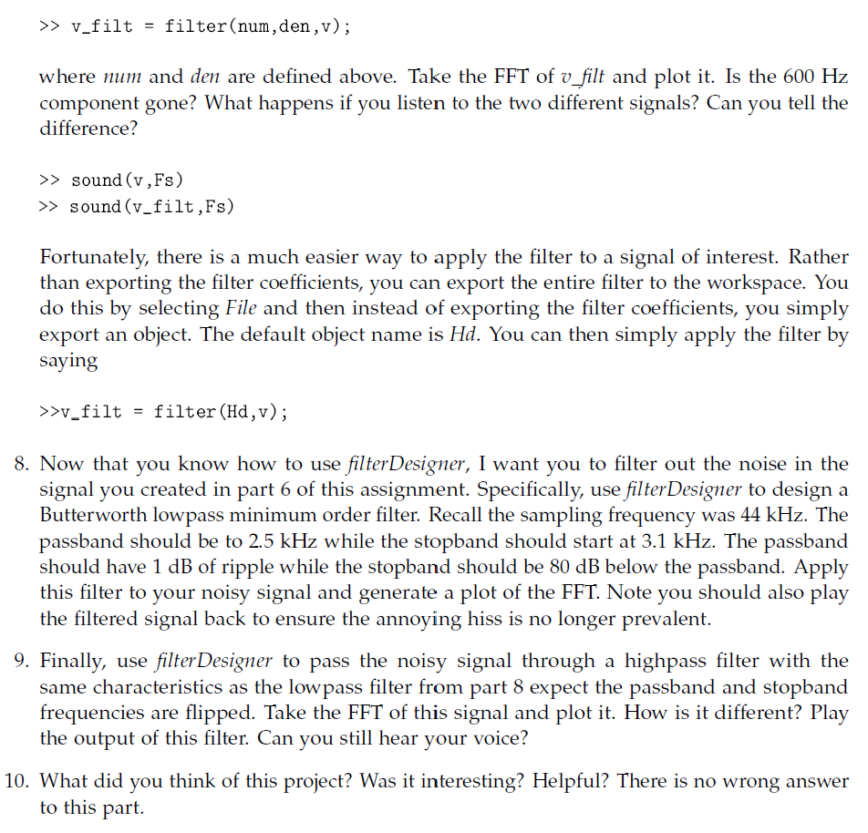 Solved You will use Matlab's audio recording functionality | Chegg.com