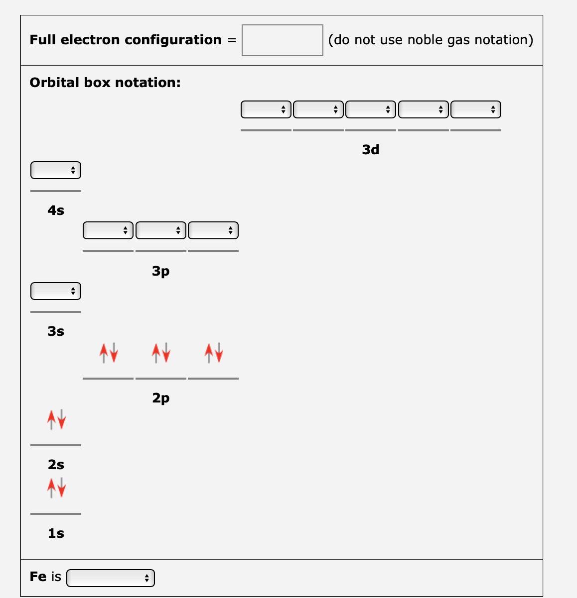 Solved (do not use noble gas notation) Orbital box | Chegg.com