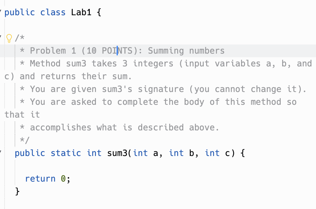 Solved * Problem 1 (10 POINTS): Summing numbers * Method | Chegg.com
