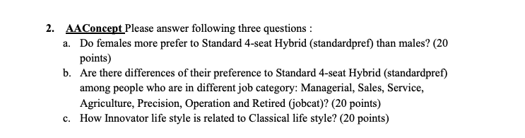 Solved 2. AA Concept Please answer following three questions | Chegg.com