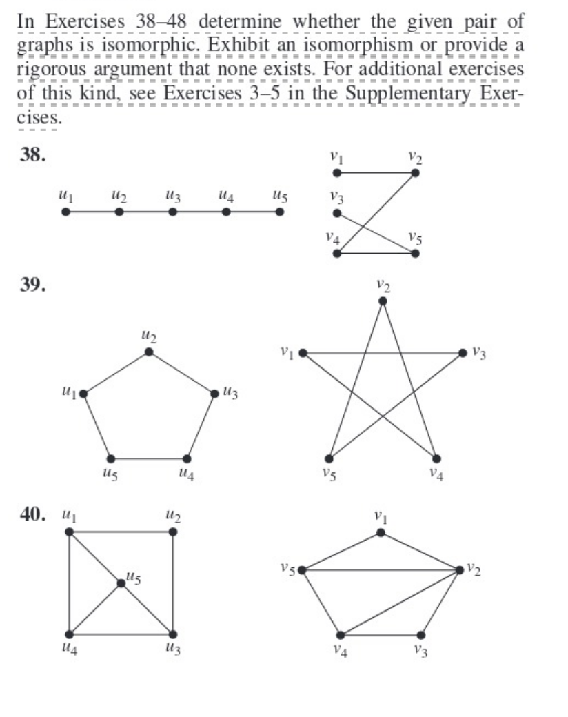 Solved In Exercises 38-48 determine whether the given pair | Chegg.com