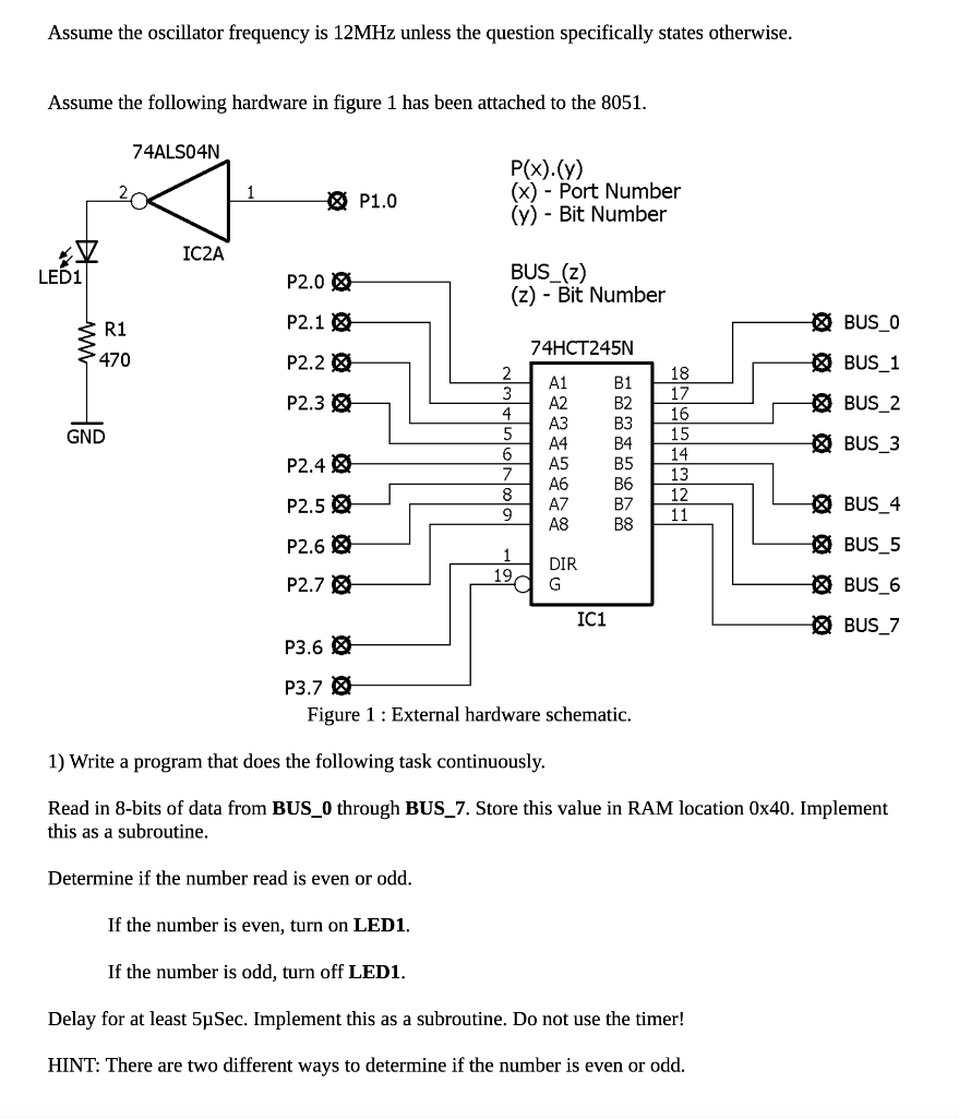 Solved Assume the oscillator frequency is 12MHz unless the | Chegg.com