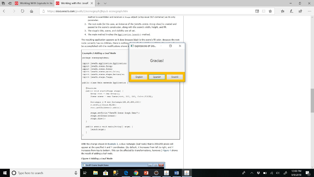 Solved Problem 1 (50 points): Simple JavaFX app 1. Create a | Chegg.com