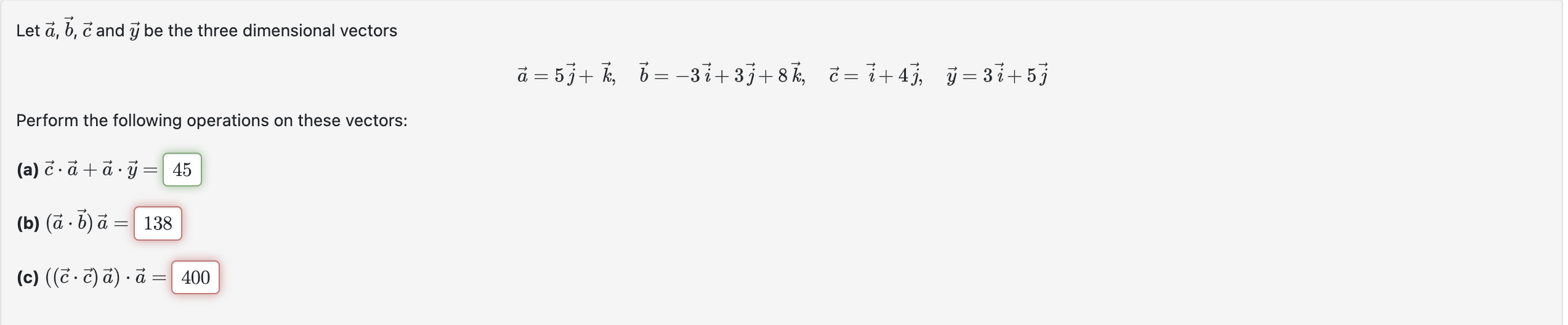 Solved Let vec(a),vec(b),vec(c) ﻿and vec(y) be ﻿the three | Chegg.com