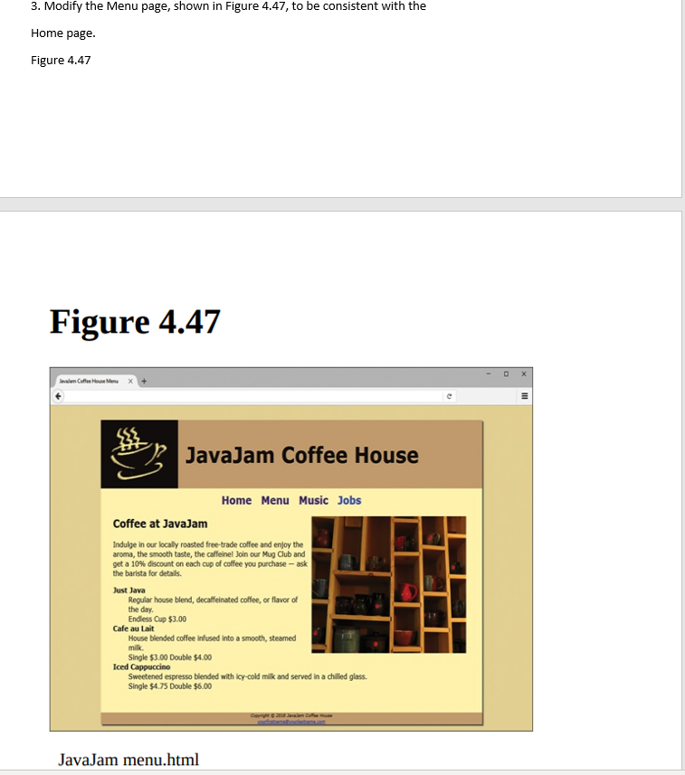 Solved 5 Modify The Style Rules In The Javajamcss File