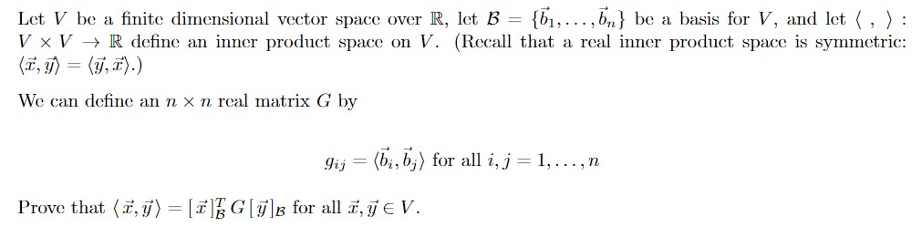 Solved Let V be a finite dimensional vector space over R, | Chegg.com