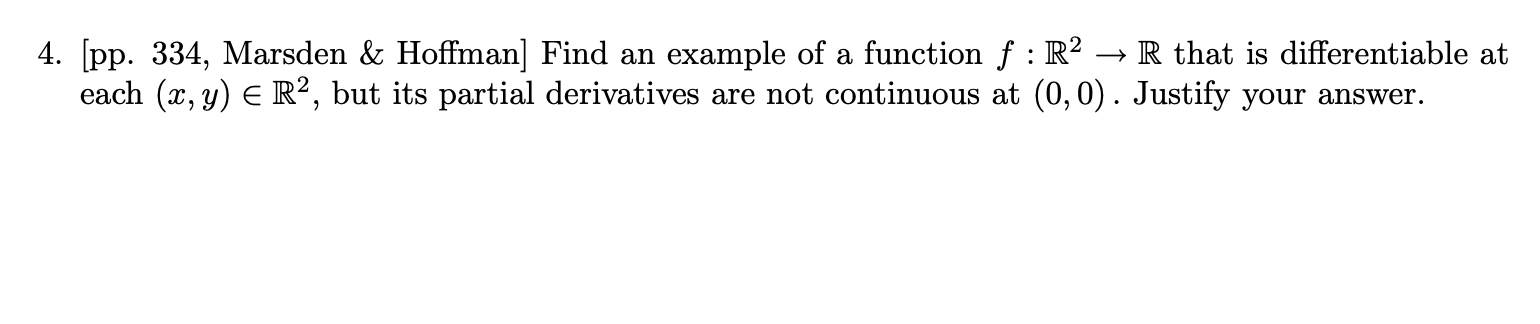 Solved 4. [pp. 334, Marsden \& Hoffman] Find an example of a | Chegg.com